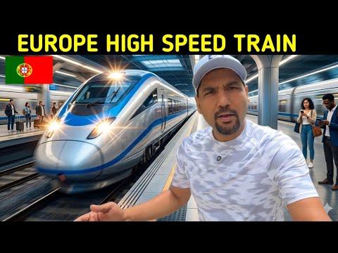 EUROPE HIGH SPEED TRAIN PORTUGAL 🇵🇹 || INDIAN IN LISBON 