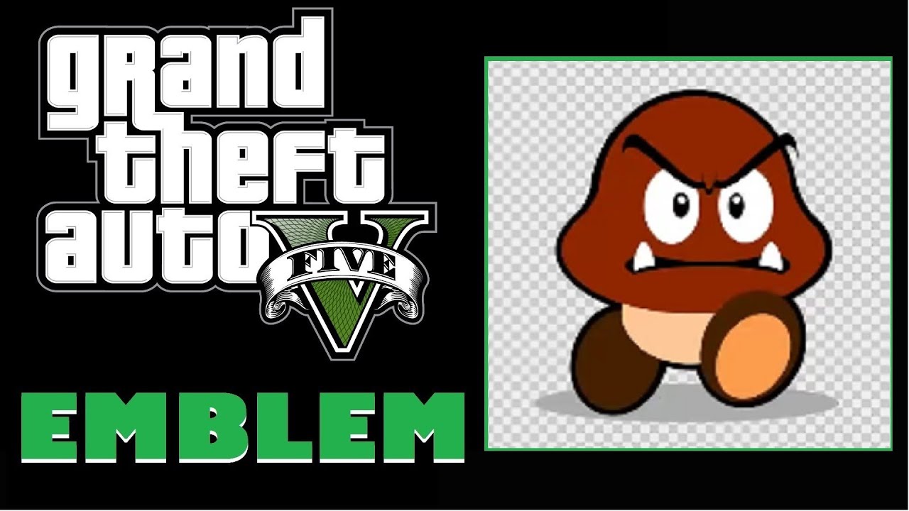 Grand Theft Auto 5 / GTA 5 / GTA V : Super Mario Goomba Emblem Tutorial ...