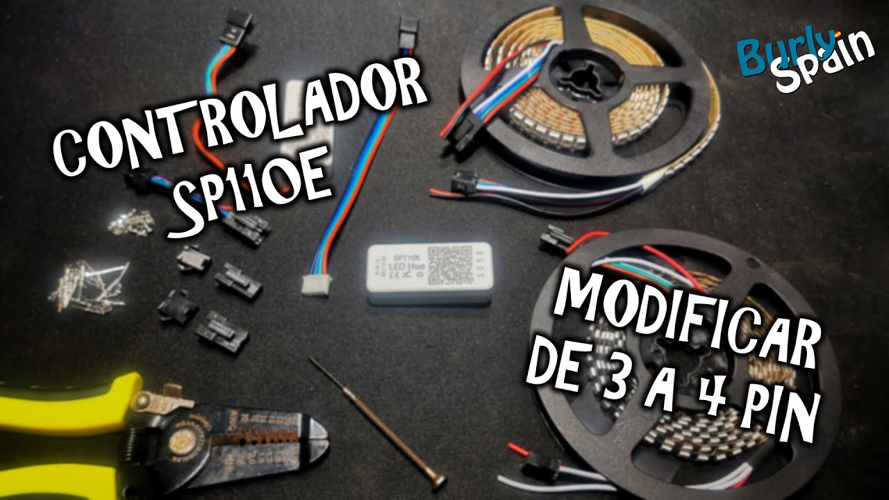 🔧 Adaptar el controlador SP110E de 3 a 4 pin 💡 - YouTube