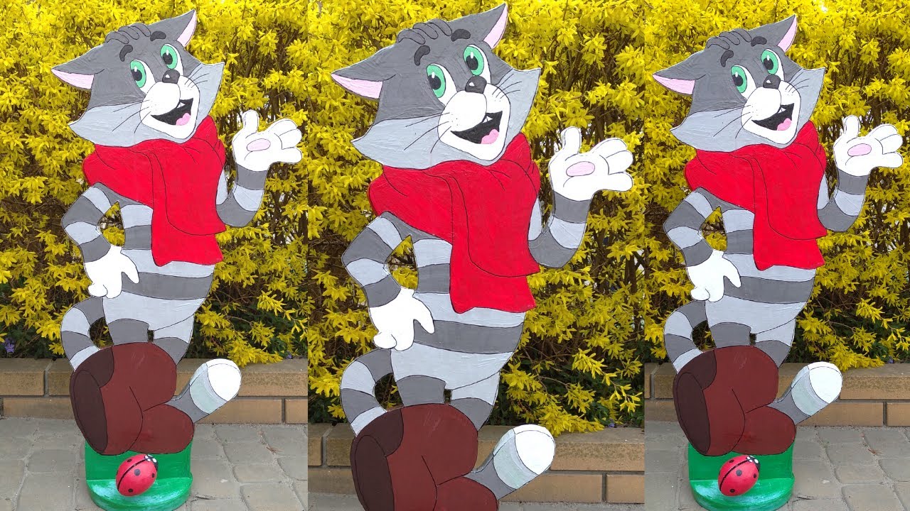 Garden Cat craft | Crafts made styrofoam - YouTube