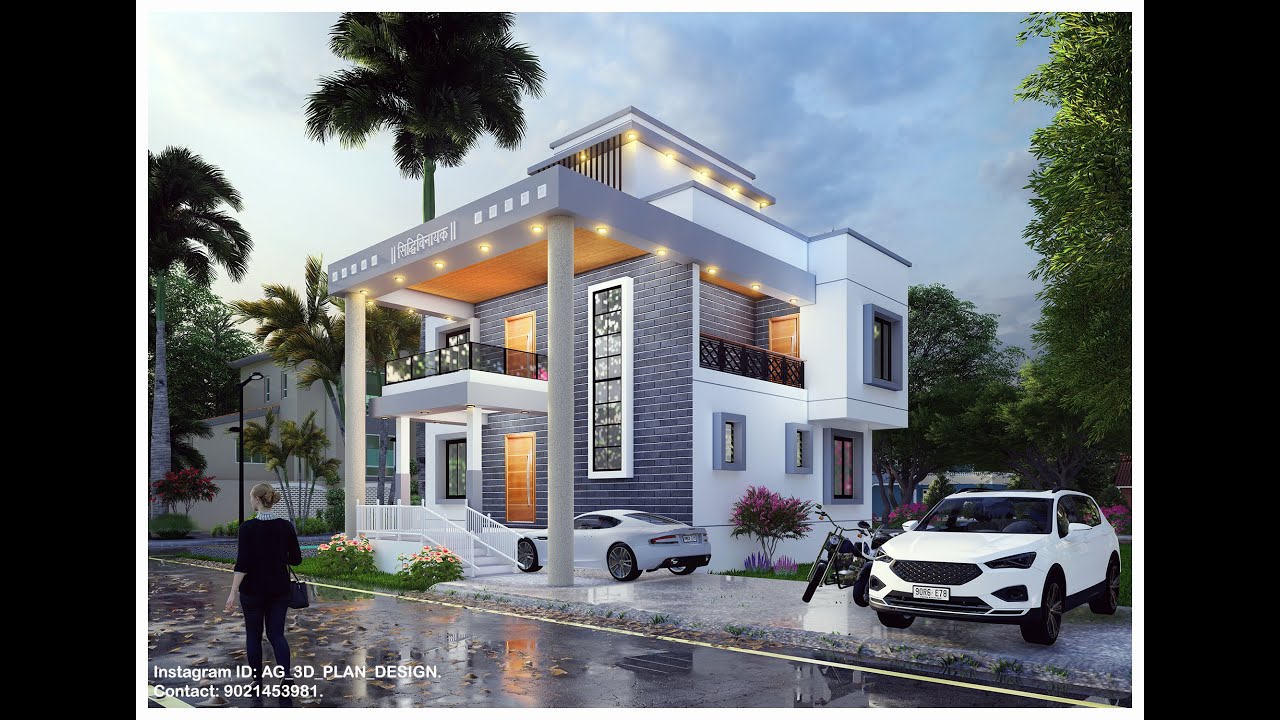 NORTH FACING HOUSE DESIGN || 33'X27' AREA || 2BK HOUSE || FULL ...