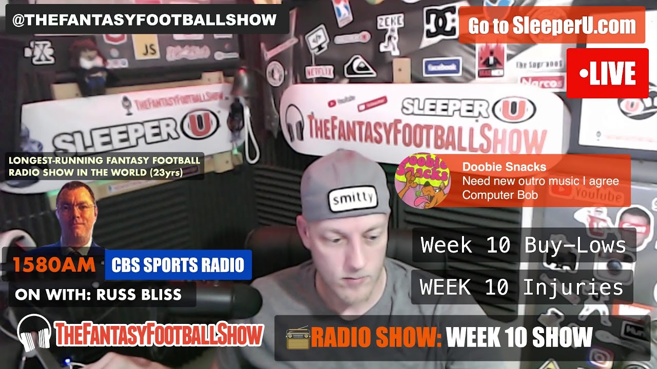 LIVE Fantasy Football Show - Week 10 CBS Radio Show - Starts, Sits ...