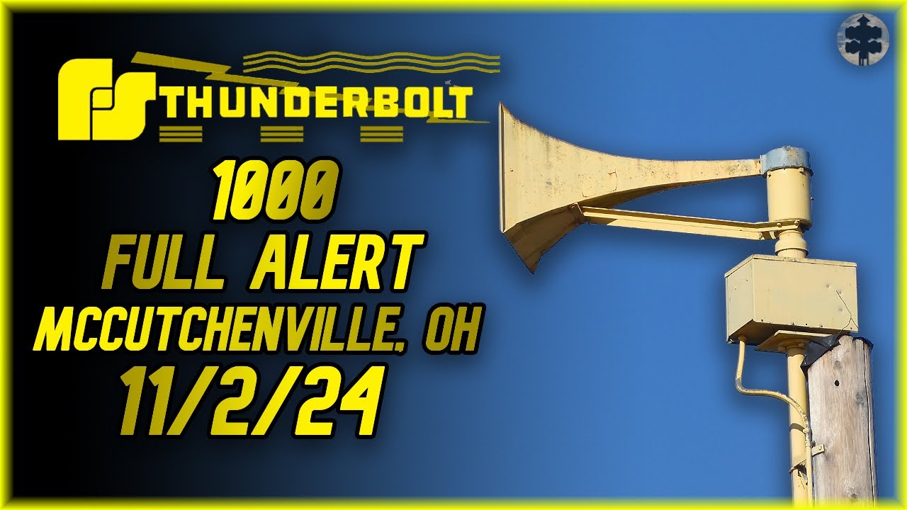 FS Thunderbolt 1000 Siren Test | Full Alert | McCutchenville, OH - YouTube