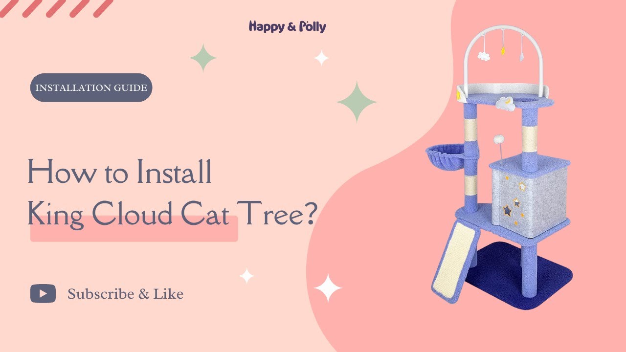 The Cutest and Most Aesthetic King Cloud Cat Tree| Happy&Polly - YouTube