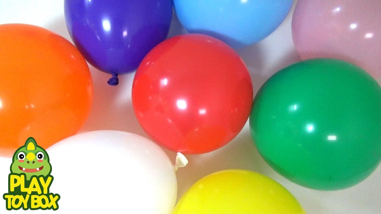 Learn Colors with Balloon Pop Surprise Toys Disney Tiger Goofy Buzz ...