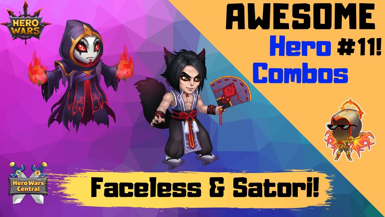 Hero Wars | Hero Combos! Faceless and Satori! - YouTube