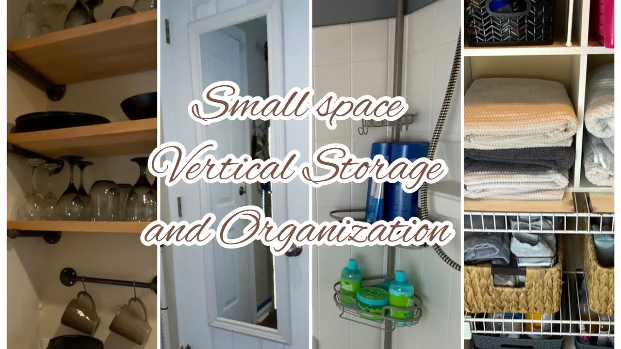 SMALL SPACE STORAGE AND ORGANIZATION TAKING ADVANTAGE OF VERTICAL SPACE ...