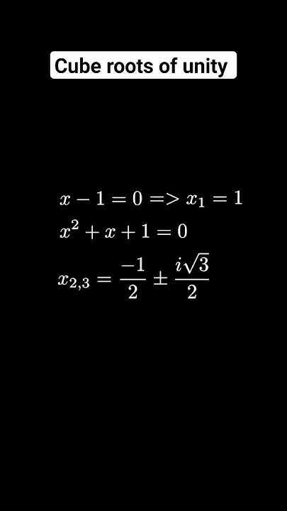 How to find cube root of unity #cube #roots #maths - YouTube