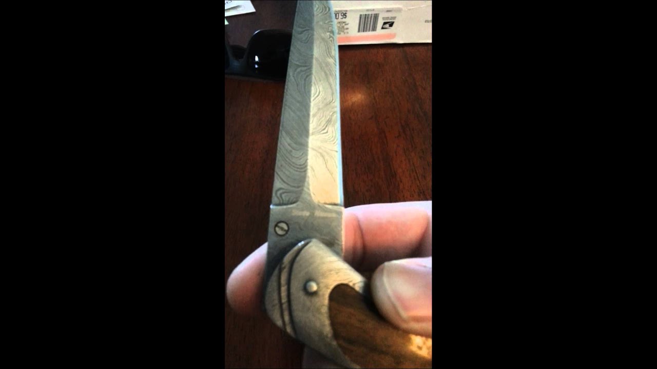 Rock Blade Damascus Knife. Made by Steve Hannen. - YouTube