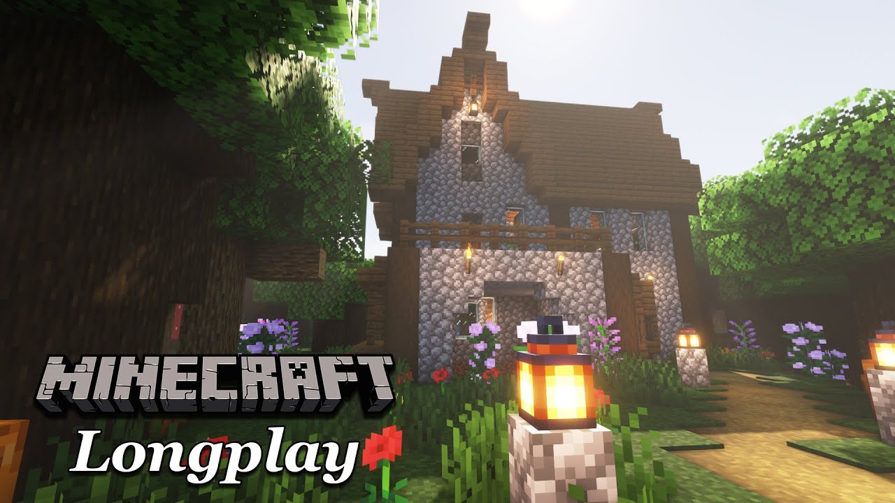 Minecraft Relaxing Longplay - Dark Forest Cottage (No Commentary) 1.20 - YouTube
