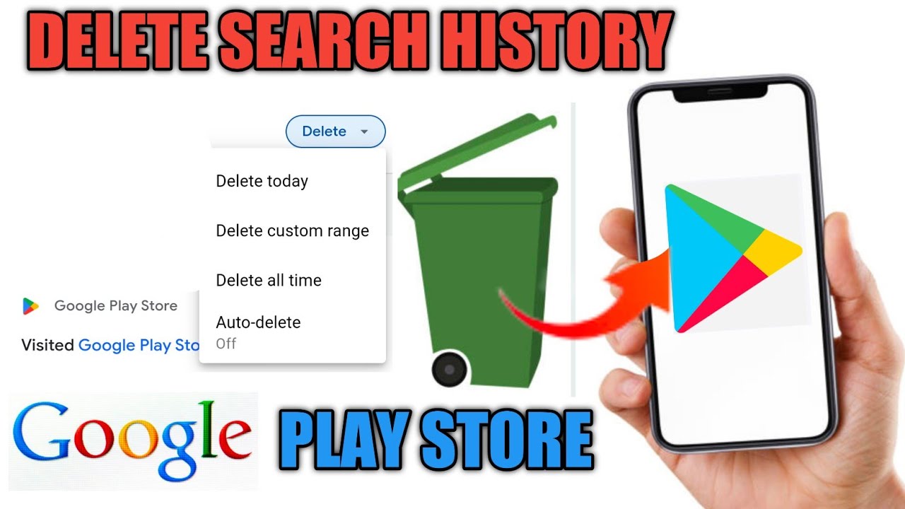 How to delete search history on Google play store - Clear browser ...