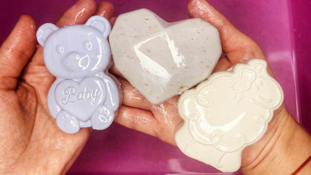 Asmr soap •мыление фигурных мыл/washing of curly soaps - YouTube