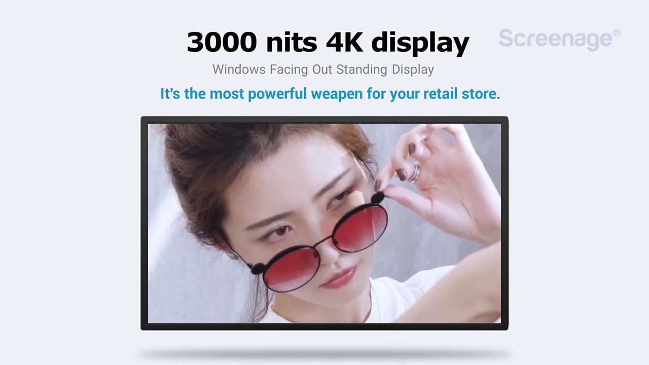 No 521XH 3000 nits 4K Display Wall Mount Digital Signage - YouTube