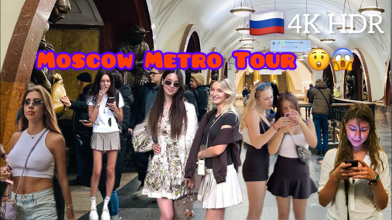🚇Moscow Metro Tour |Beautiful Station | Moscow Russia| How many Russian ...
