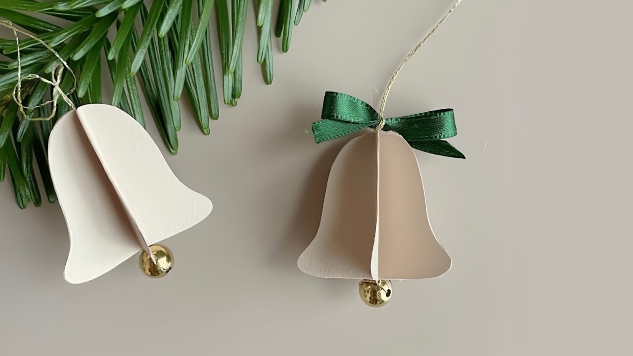 DIY Paper Bell Ornaments | Easy & Elegant Christmas Ornament Craft ...