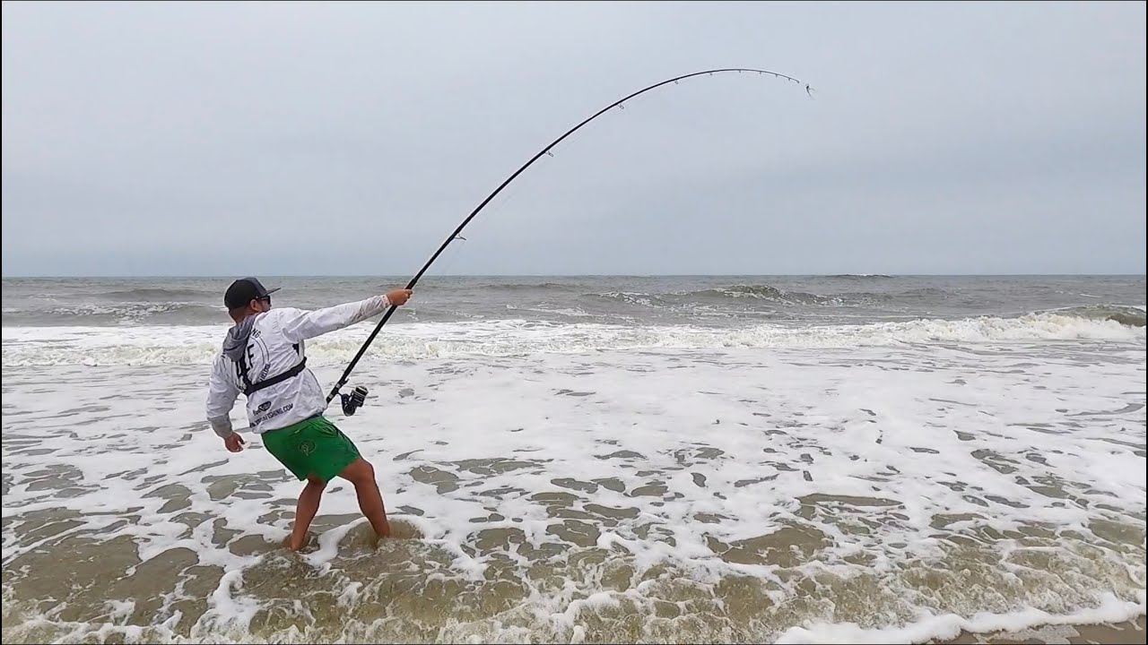 SURF FISHING IN NAMIBIA! Catching these Sharks are exciting! Adrenalin ...