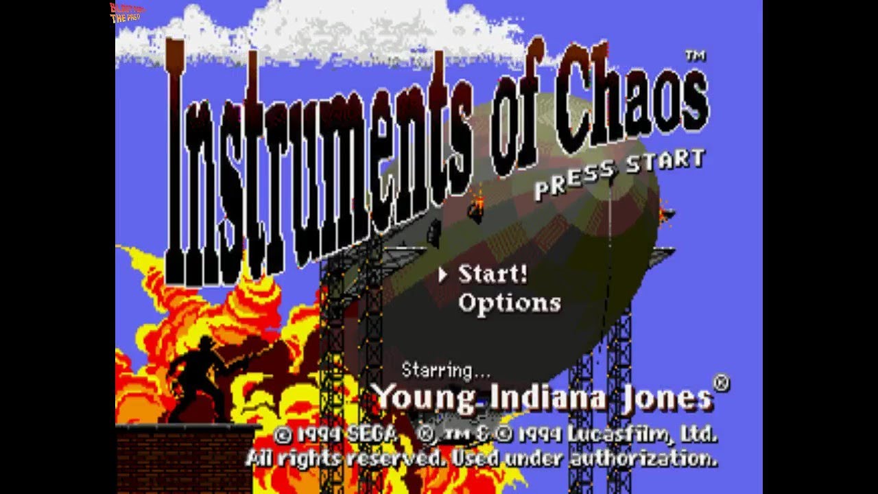 Instruments of Chaos Starring Young Indiana Jones Sega Genesis/Mega ...