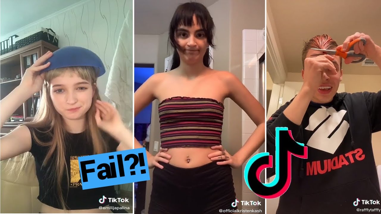 CUTTING BANGS [BEST TIKTOK COMPILATION] - YouTube