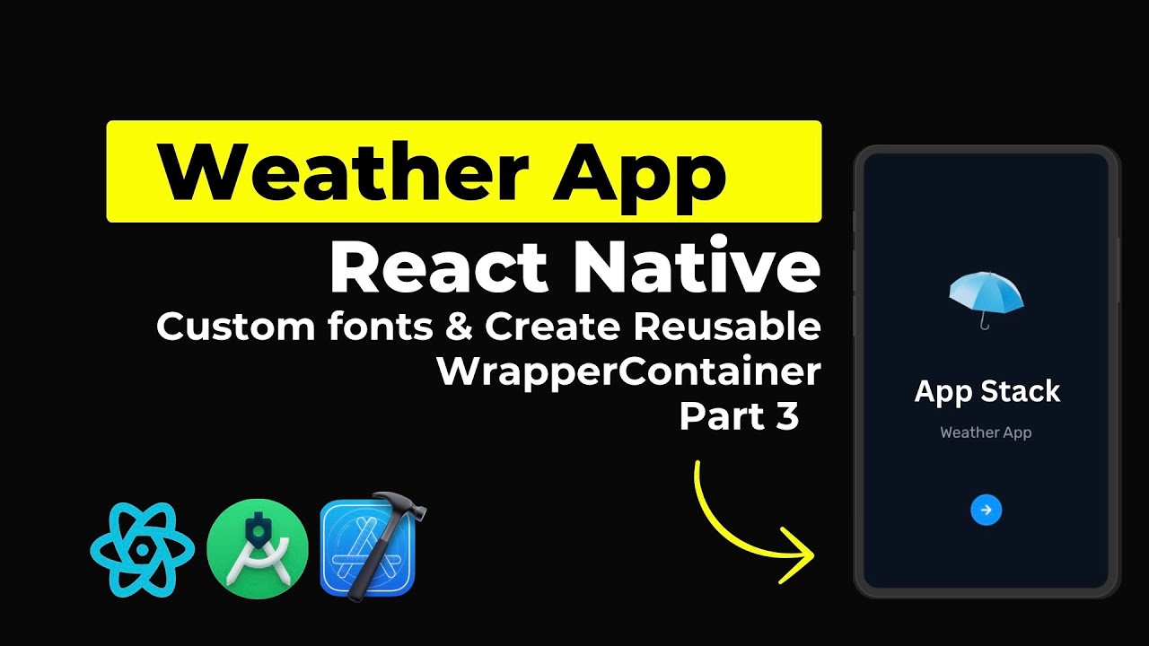 React Native Weather App Tutorial | Beginner Project | Build a App ...