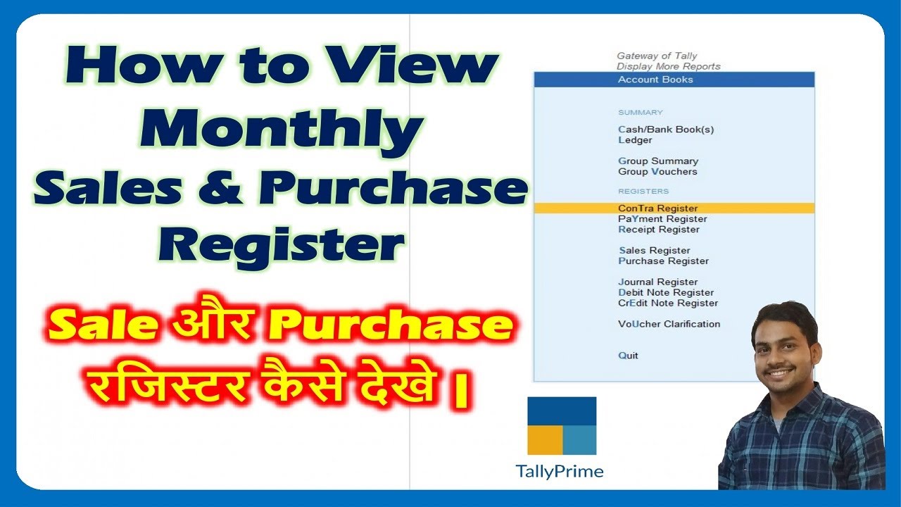 How To View Monthly Register Reports In Tally Prime Sale And Purchase How To View Monthly Register Reports In Tally Prime Sale And Purchase