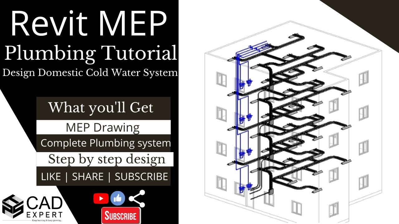 How to Design Domestic Cold Water System in Revit MEP - YouTube