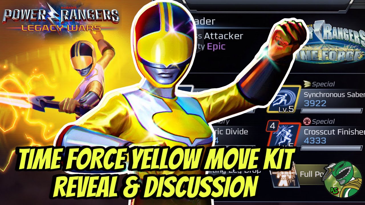 Power Rangers: Legacy Wars - TIME FORCE YELLOW OFFICIAL MOVE KIT ...