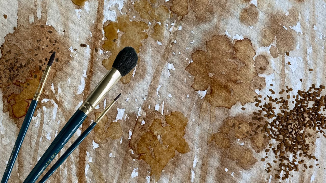 This Is How I Paint With Instant Coffee - Relaxing Art and Music - YouTube