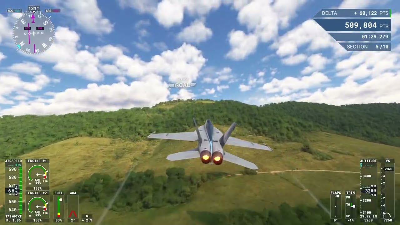 I completed the Top Gun Low Altitude challenge in Microsoft Flight ...