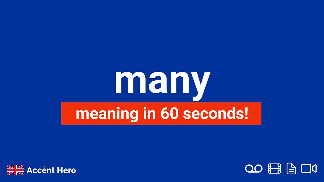 MANY - Meaning and Pronunciation - YouTube MANY - Meaning and Pronunciation - YouTube