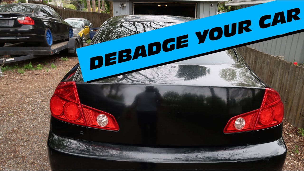 How to Remove Car Emblems or Debadge Your Car - YouTube