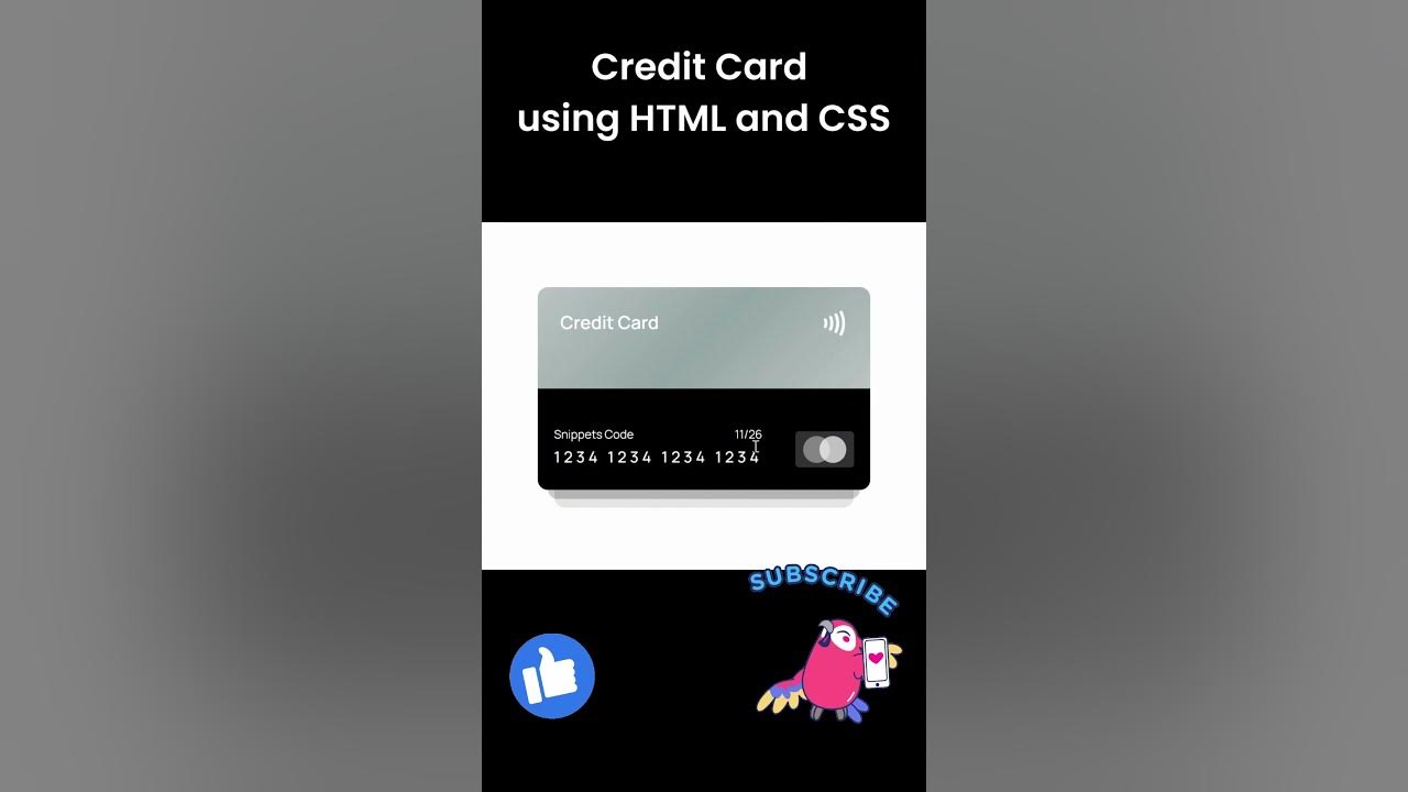 Html Css Credit Card Ui Design Shorts Short Shortvideo Shortsviral Viral Youtube