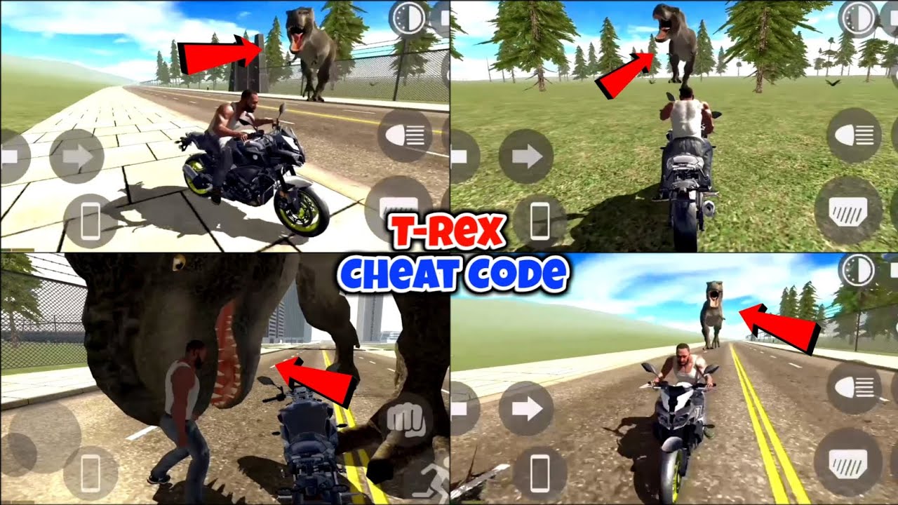 T-Rex Dinasour आ गया| Indian Bike Driving 3d | Indian Bike Driving 3d New T-Rex Dinasour Cheat ...