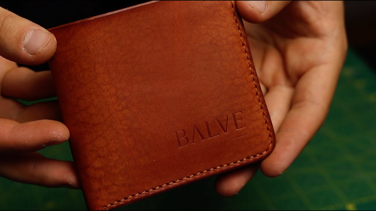Making leather bifold wallet (PDF pattern download) - YouTube