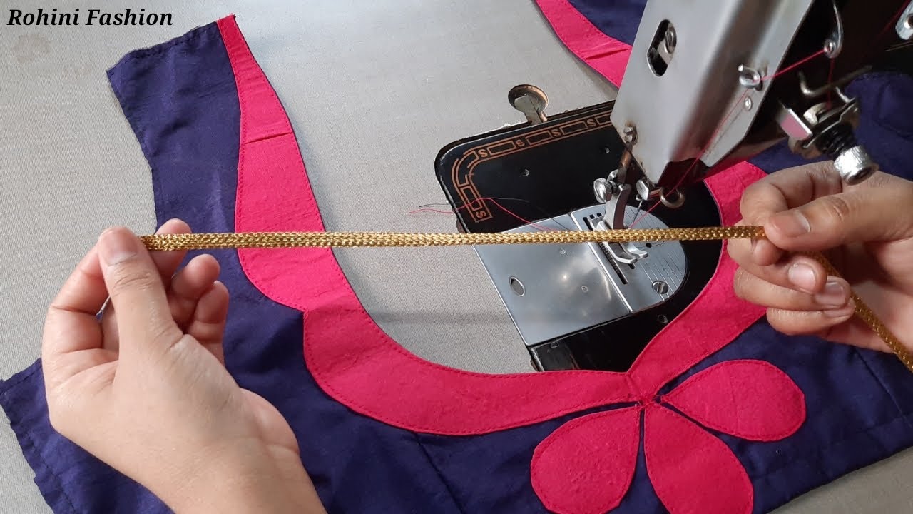 Beautiful patchwork blouse back neck design|cutting and stitching back ...