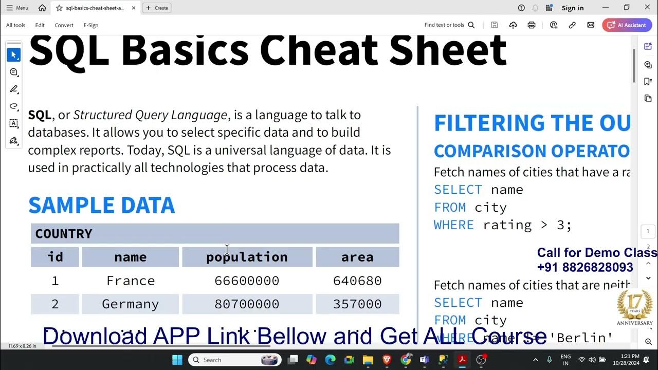 SQL Server Cheat Sheet - YouTube