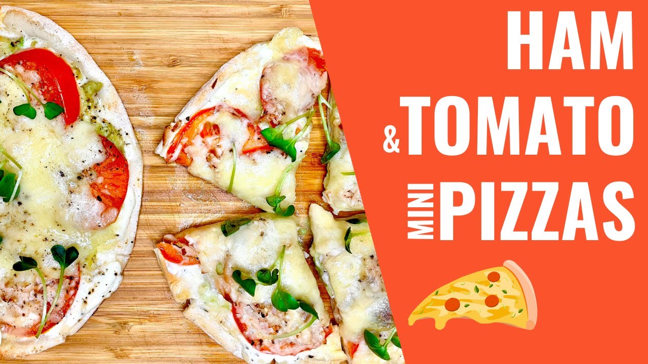 MINI HAM & TOMATO PIZZAS WITH PITA BREAD - YouTube