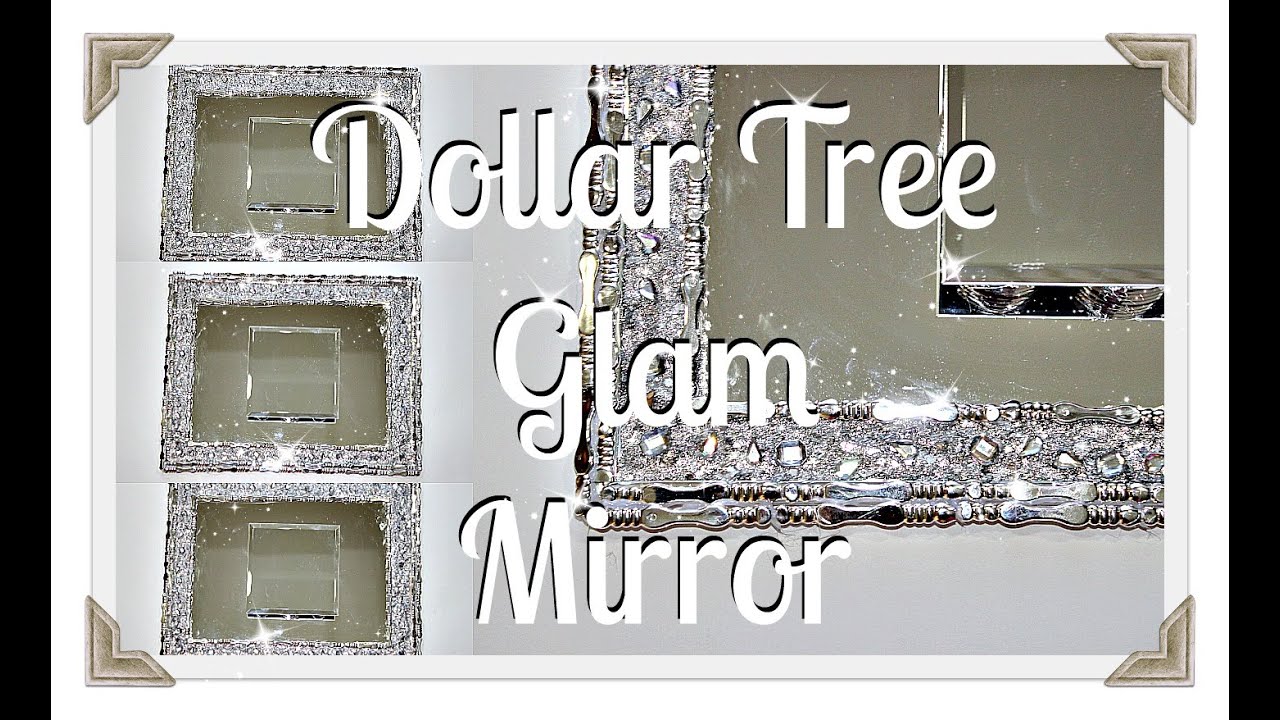 DIy Dollar Tree Glam Mirror - YouTube