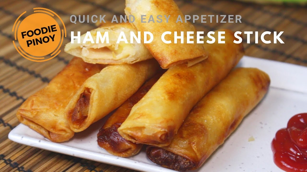 Ham and Cheese Spring Rolls! Super Easy Appetizer Recipe! - YouTube