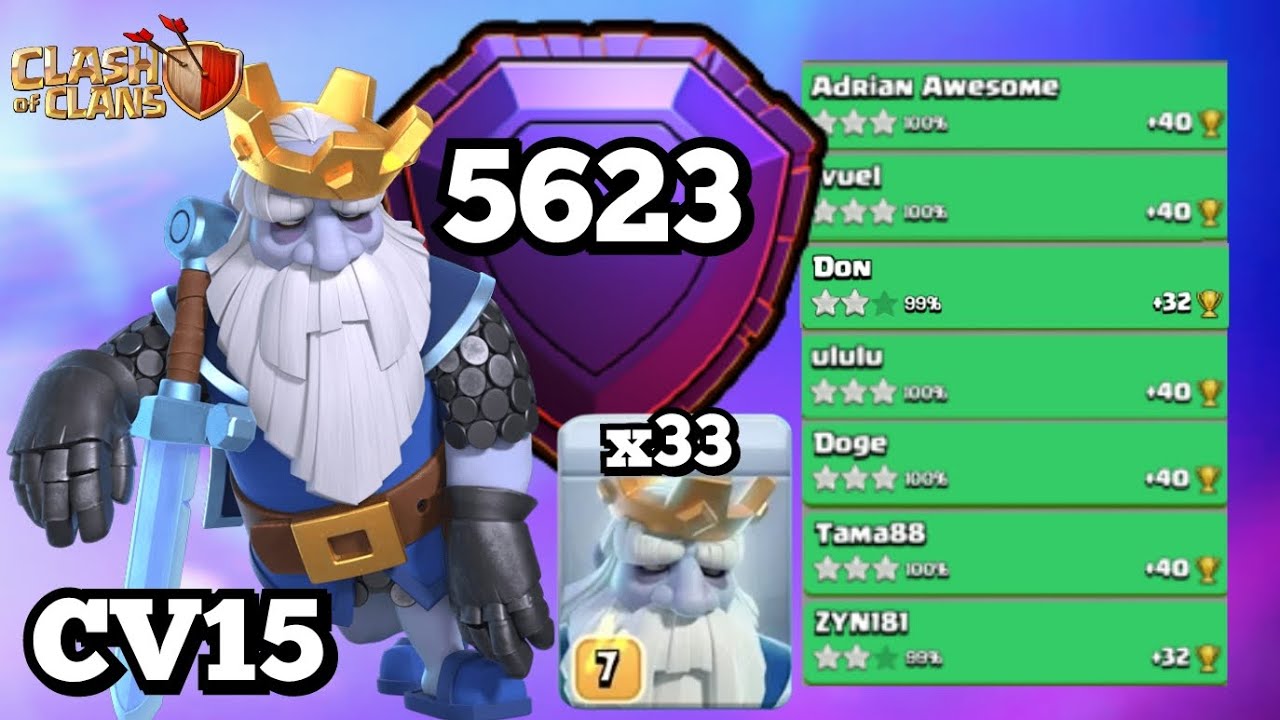 MELHOR TROPA PARA CHEGAR A 6000 TROFÉUS CV15 TH15!!! estratégia de ...