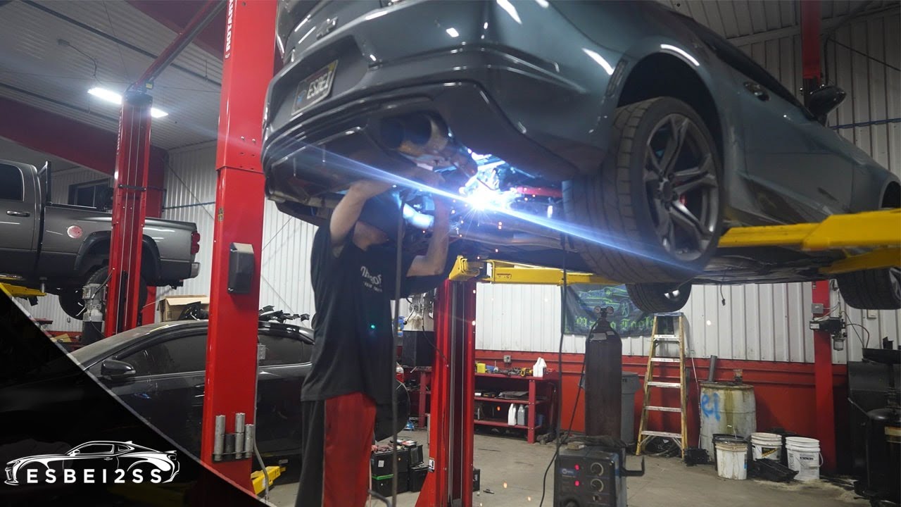 Installing A Speed Engineering X Pipe On My Camaro - YouTube