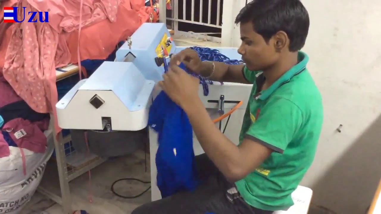 Draw cord insert automation through electric motor - YouTube