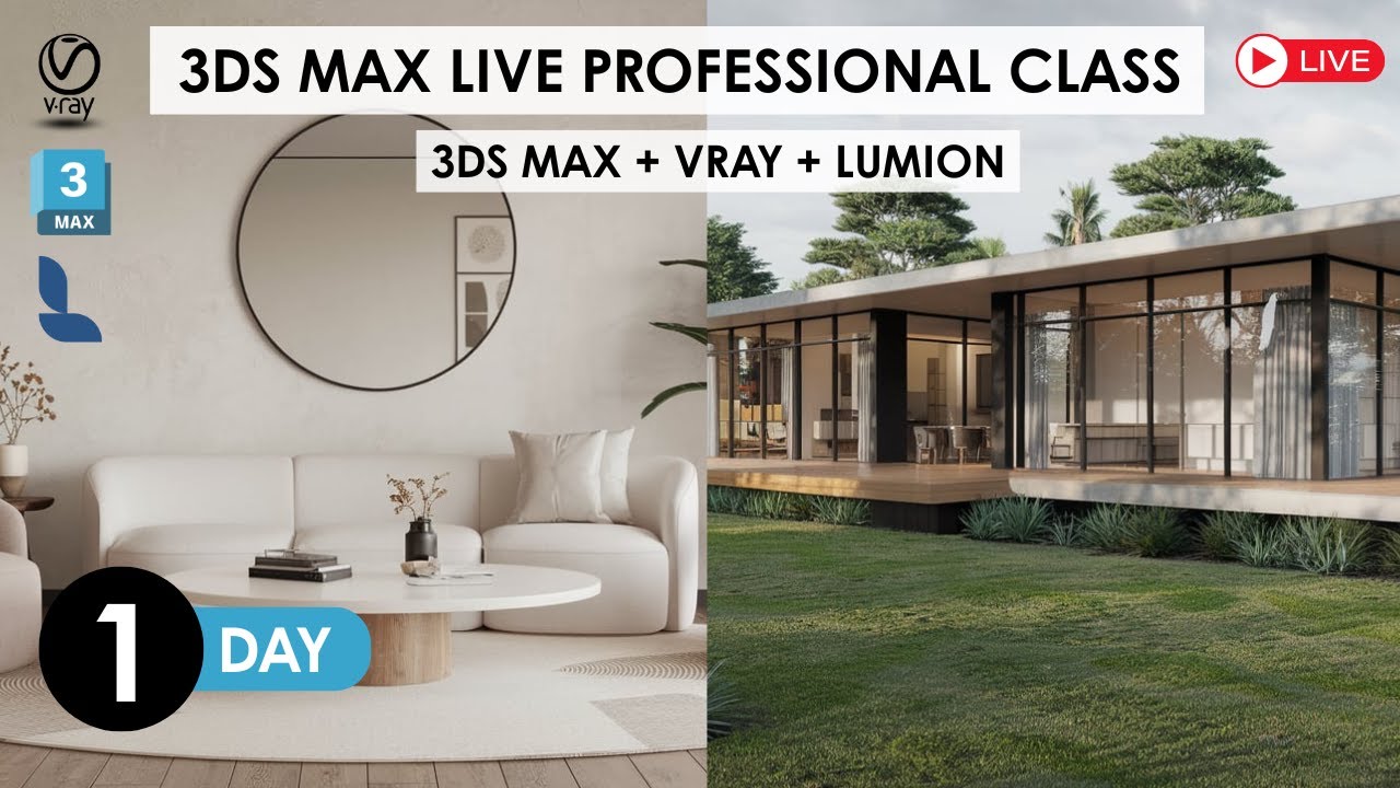3DS Max Live Professional Class Day - 1 - YouTube