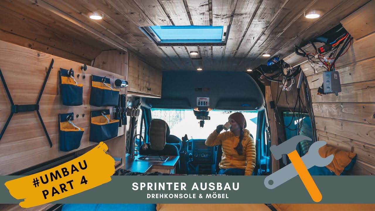 DREHKONSOLE FÜR UNSEREN BEIFAHRERSITZ & NEUE MÖBEL | Sprinter Ausbau ...