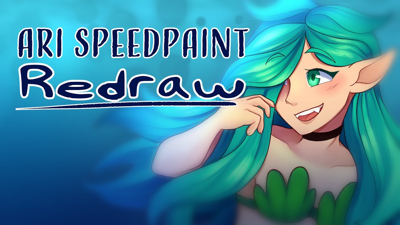 Mermaid Ari Redraw [SpeedPaint] - YouTube