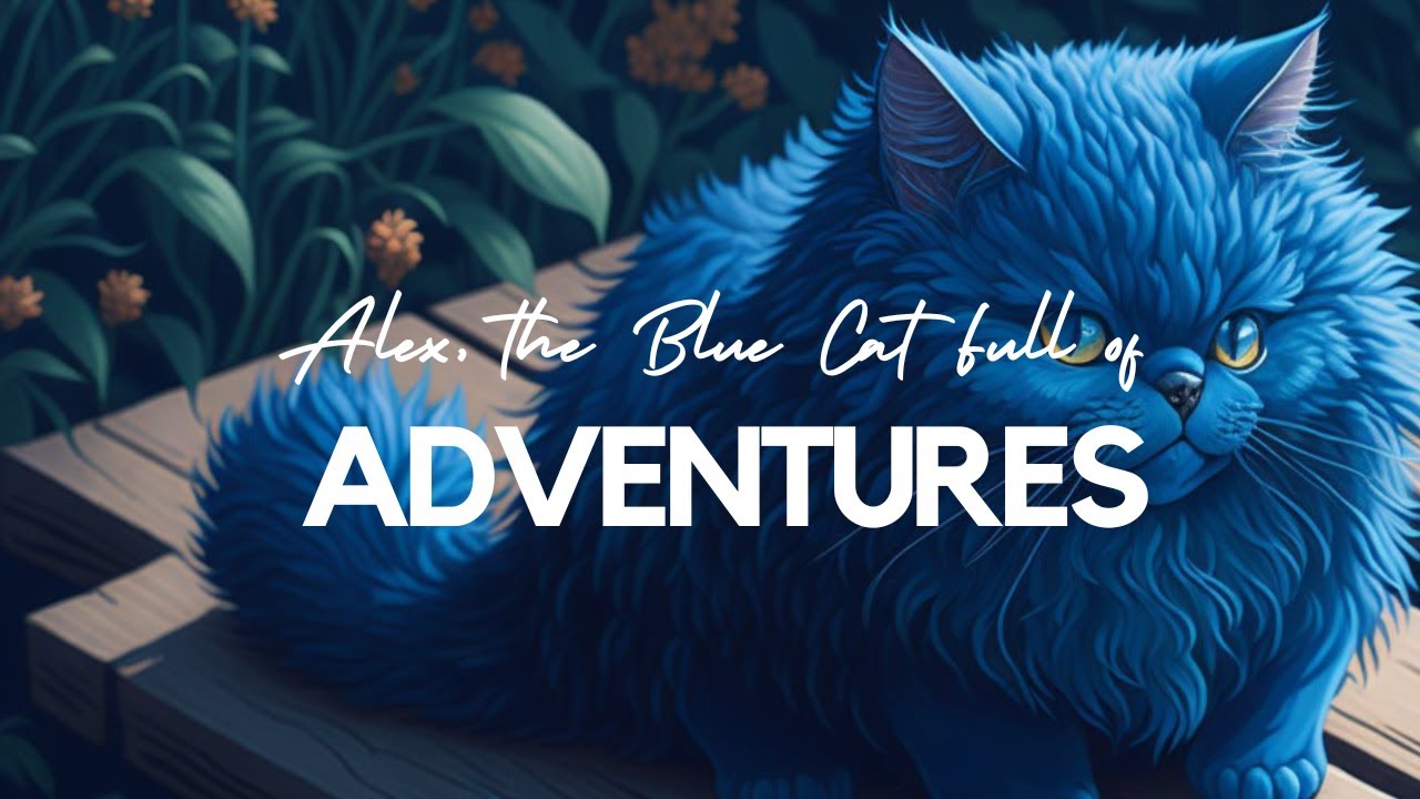 the Blue Cat Full of Adventures Bedtime Story For Kids in English - YouTube