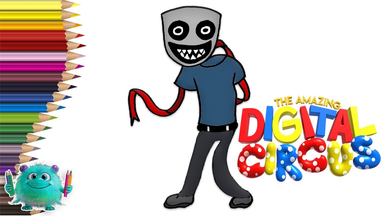 Gangle Creepy Mask Çizimi How to Draw Amazing Digital Circus - YouTube