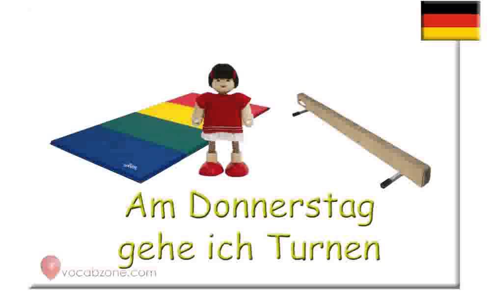German days of the week ~ Tage der Woche ~ Deutsch (sport) - YouTube