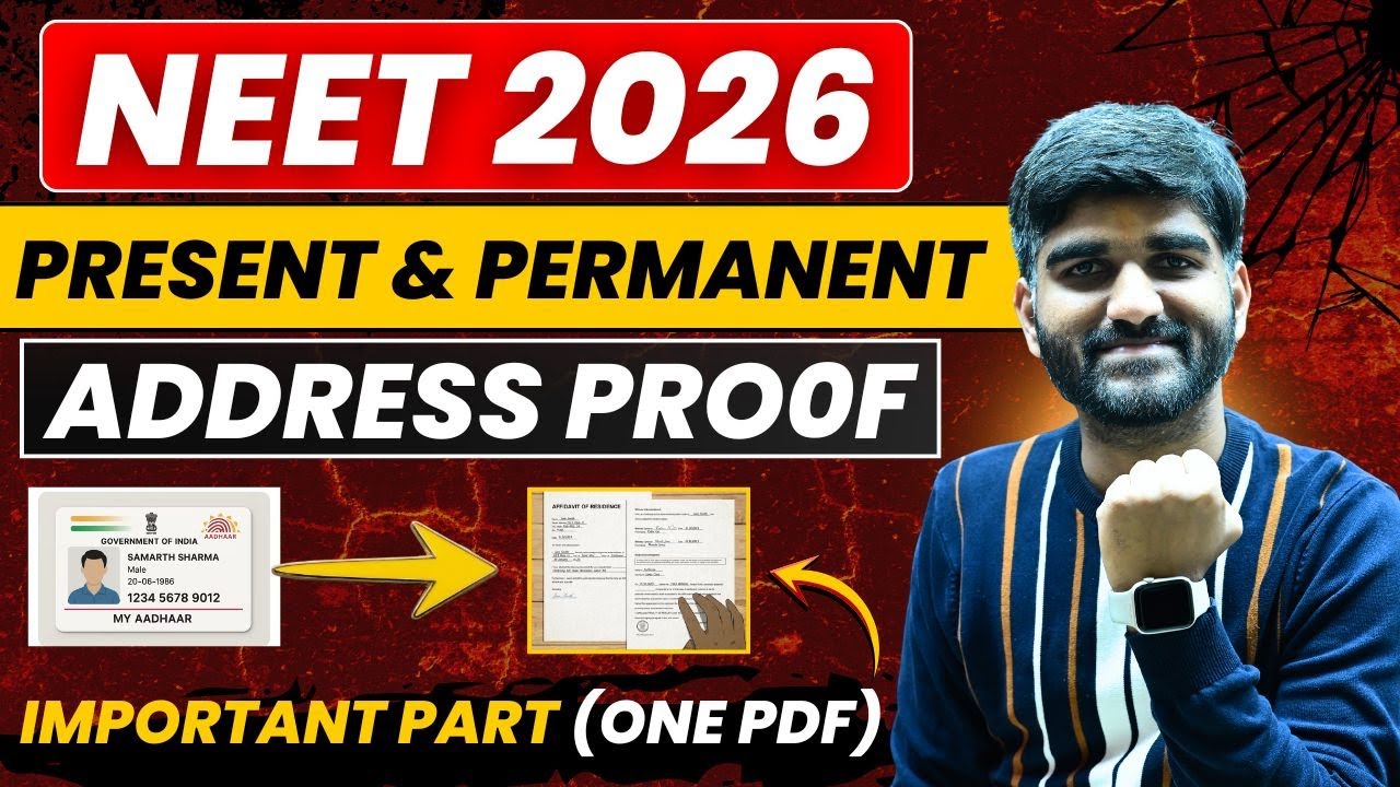 NEET 2026 Registration: Present & Permanent Address Proof Major Changes ...
