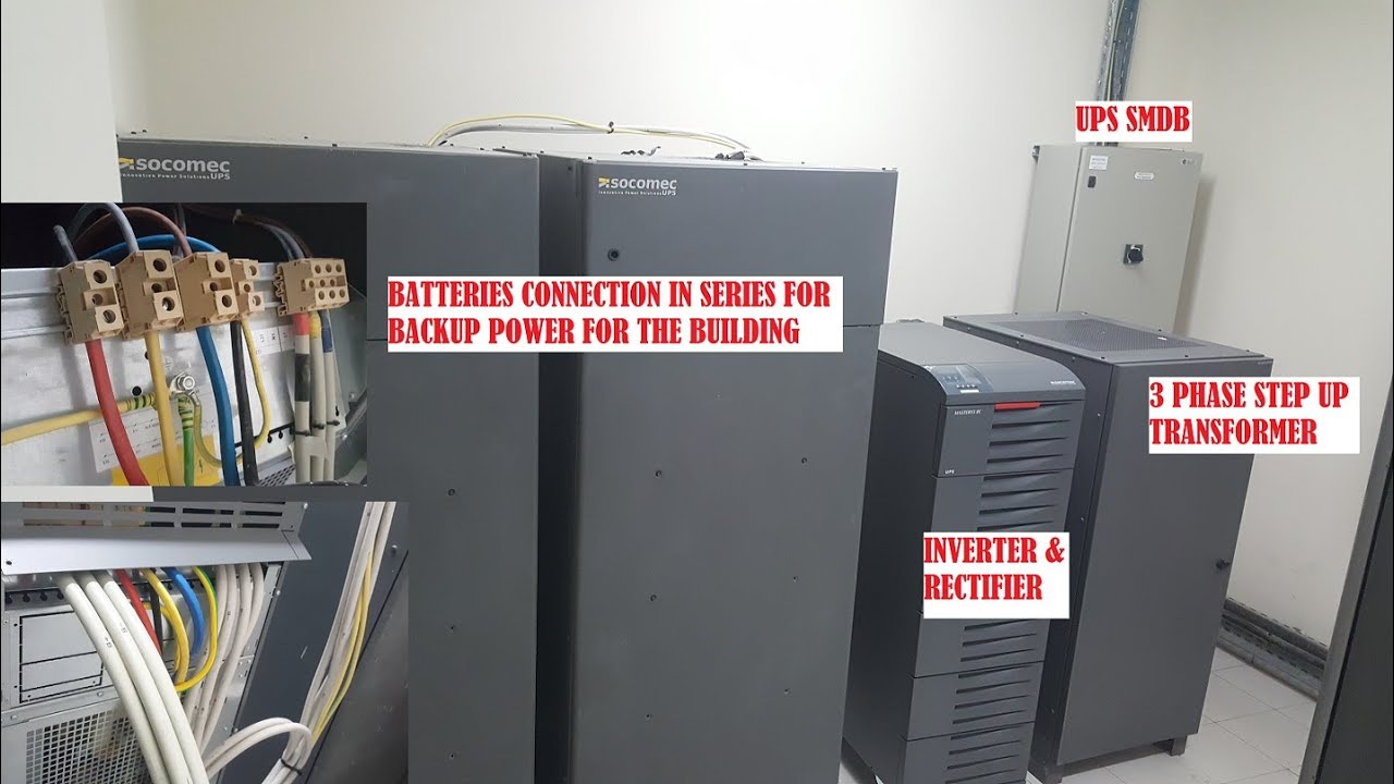 Commercial UPS 100 KVA with Battery Bank Wiring & Purpose Difference ...