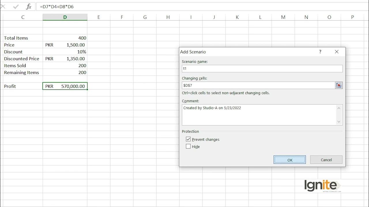 39 - Data Analytical Tools: Microsoft Data Analytics - WhatIf Analysis using MS Excel - YouTube